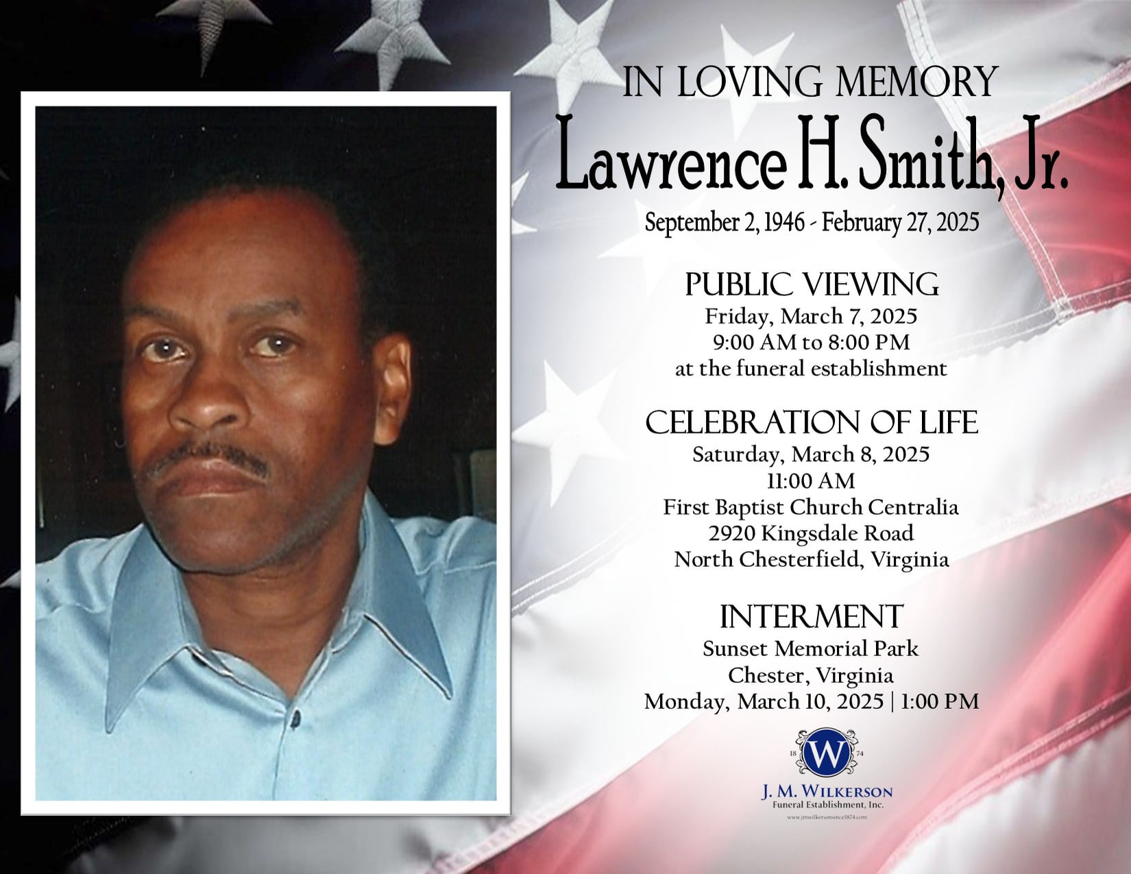 Celebration of Life for Lawrence H. Smith, Jr.