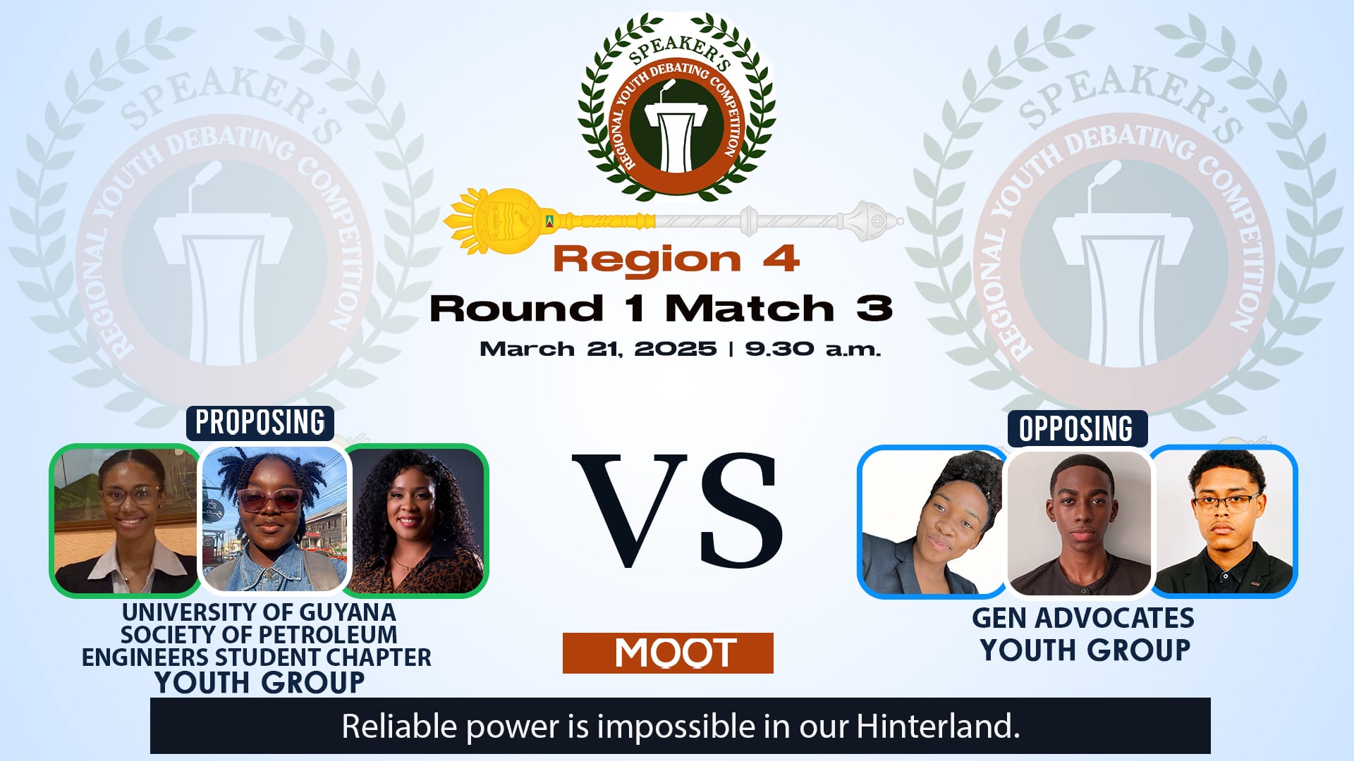 Speaker's Regional Youth Debating Competition 2025 Region 4, Round 1 (Match 3)