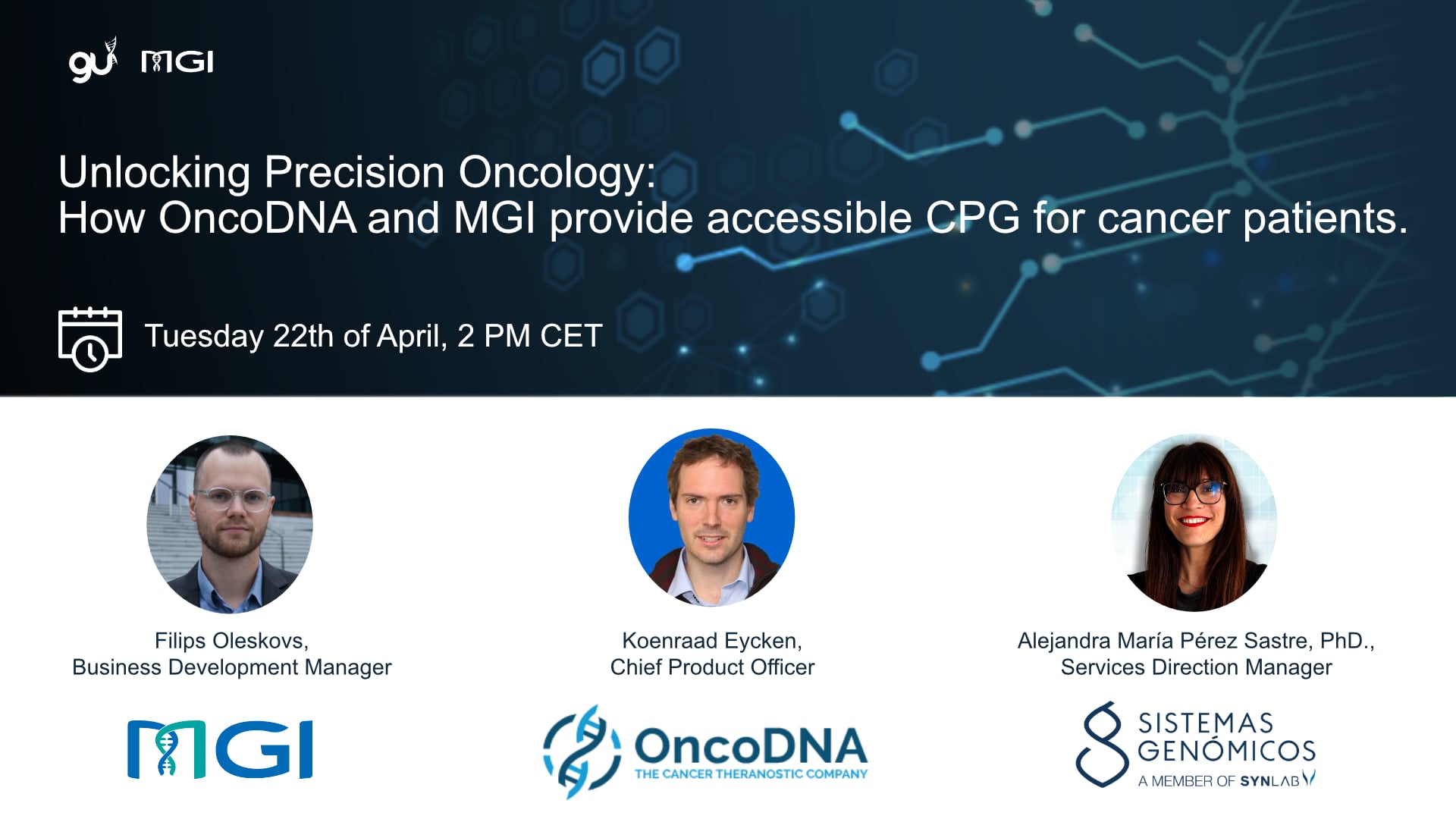 Unlocking Precision Oncology: How OncoDNA and MGI provide CGP accessible for cancer patient.