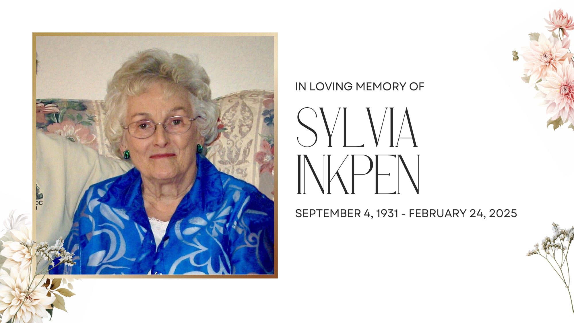 Sylvia Inkpen Celebration of Life