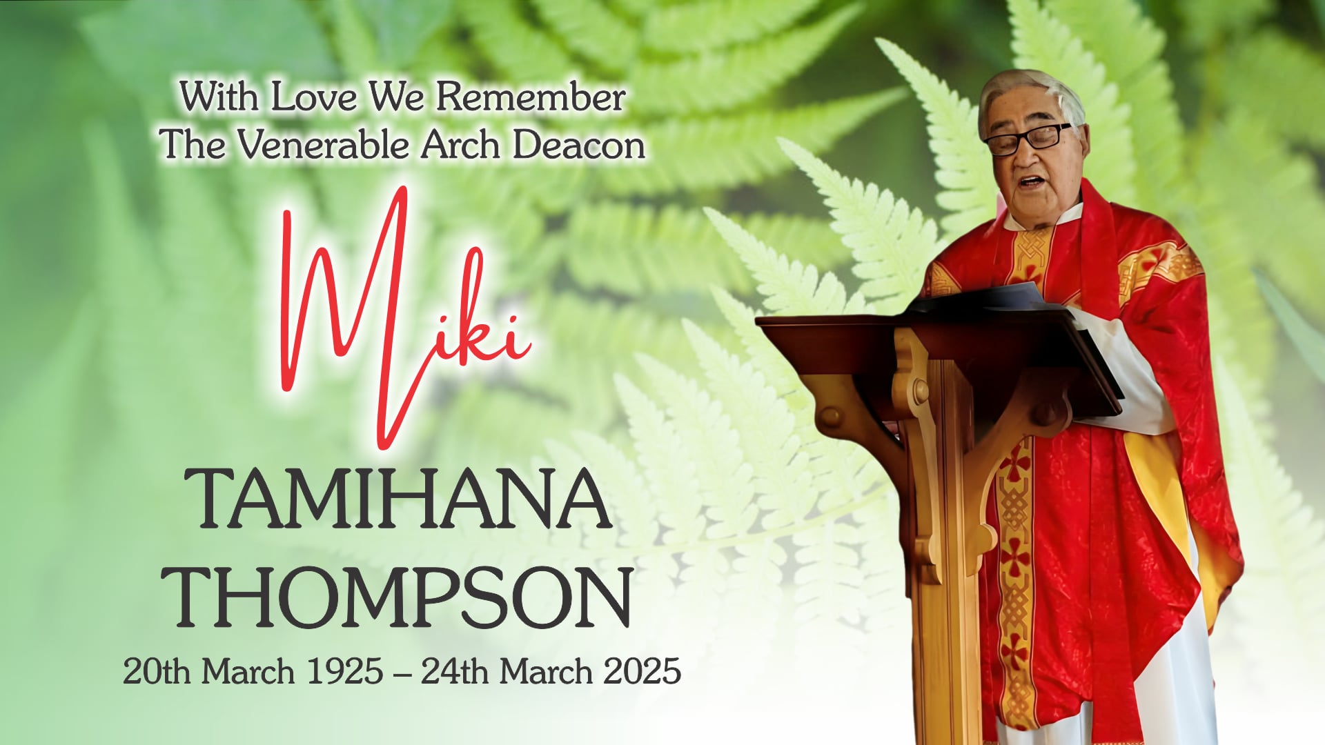 Rev Miki Thompson Funeral Service