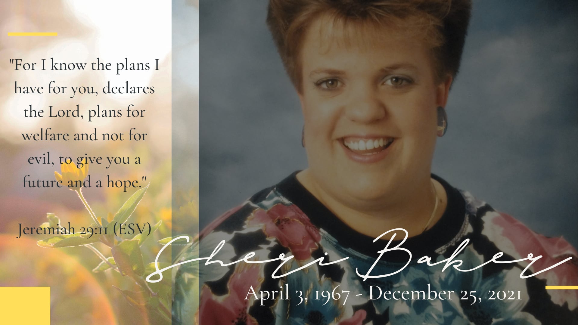 Sheri Baker Memorial | January 16, 2022