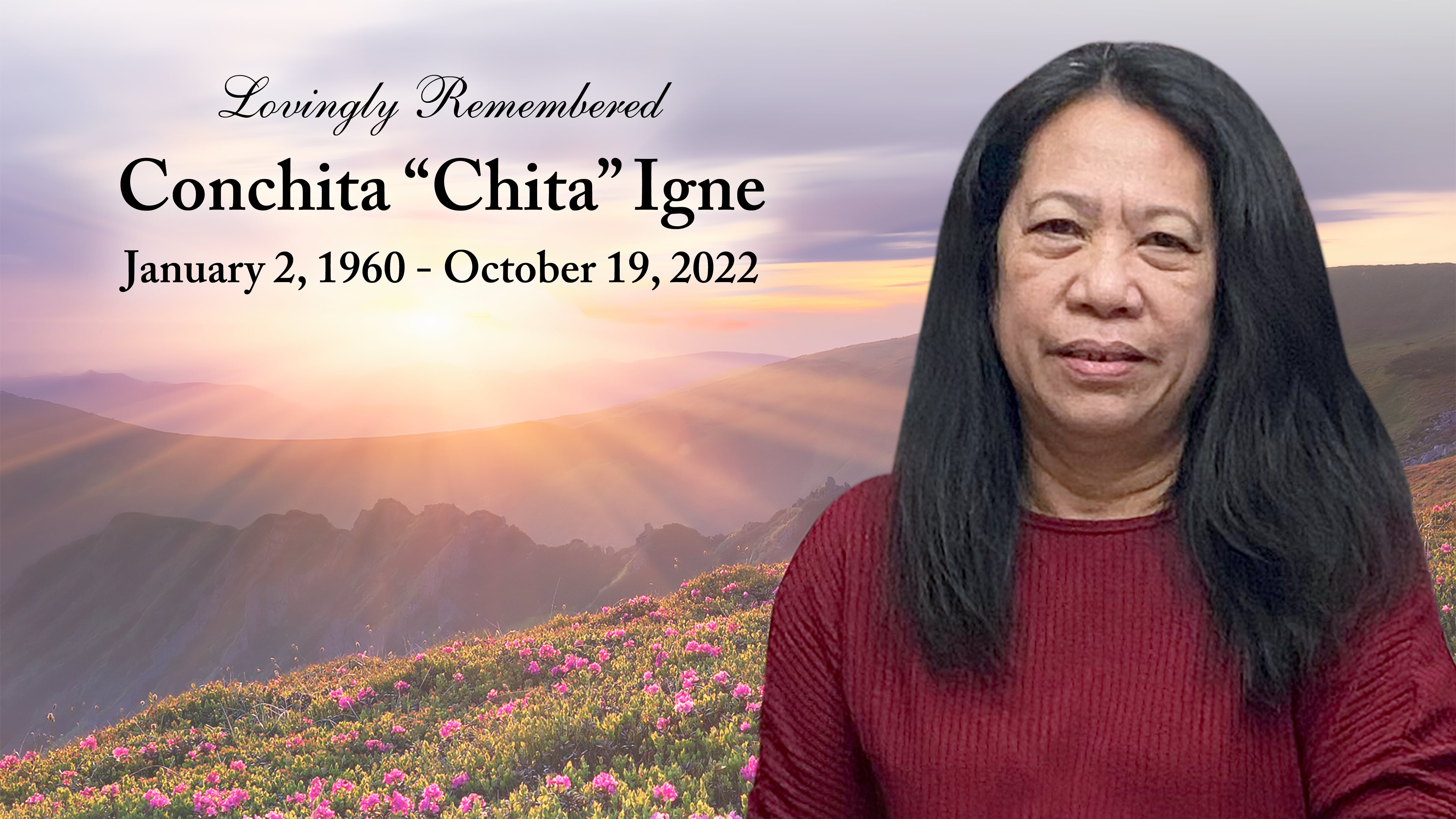 Prayer service for the late Mrs. Conchita Casauran Igne