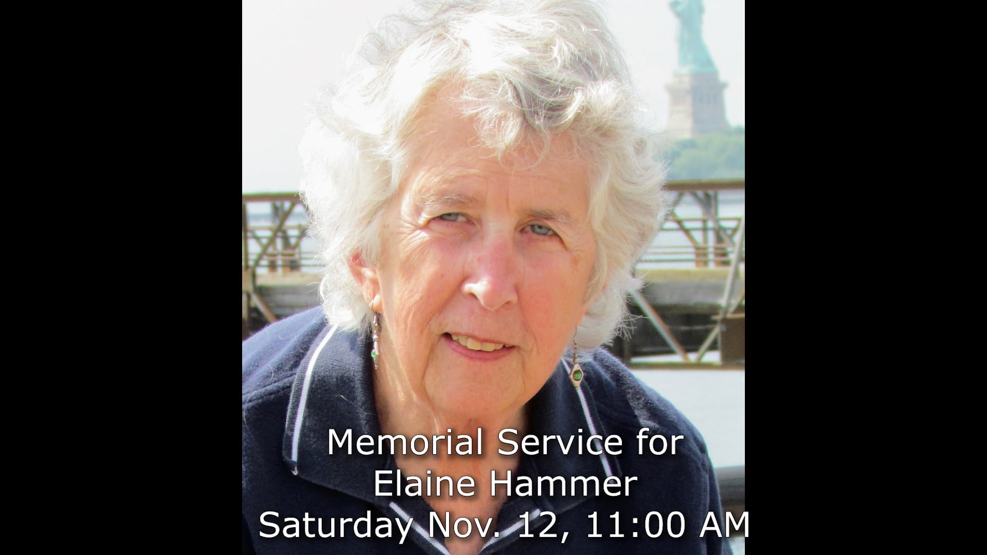 Memorial service for Elaine Hammer, 11-12-22