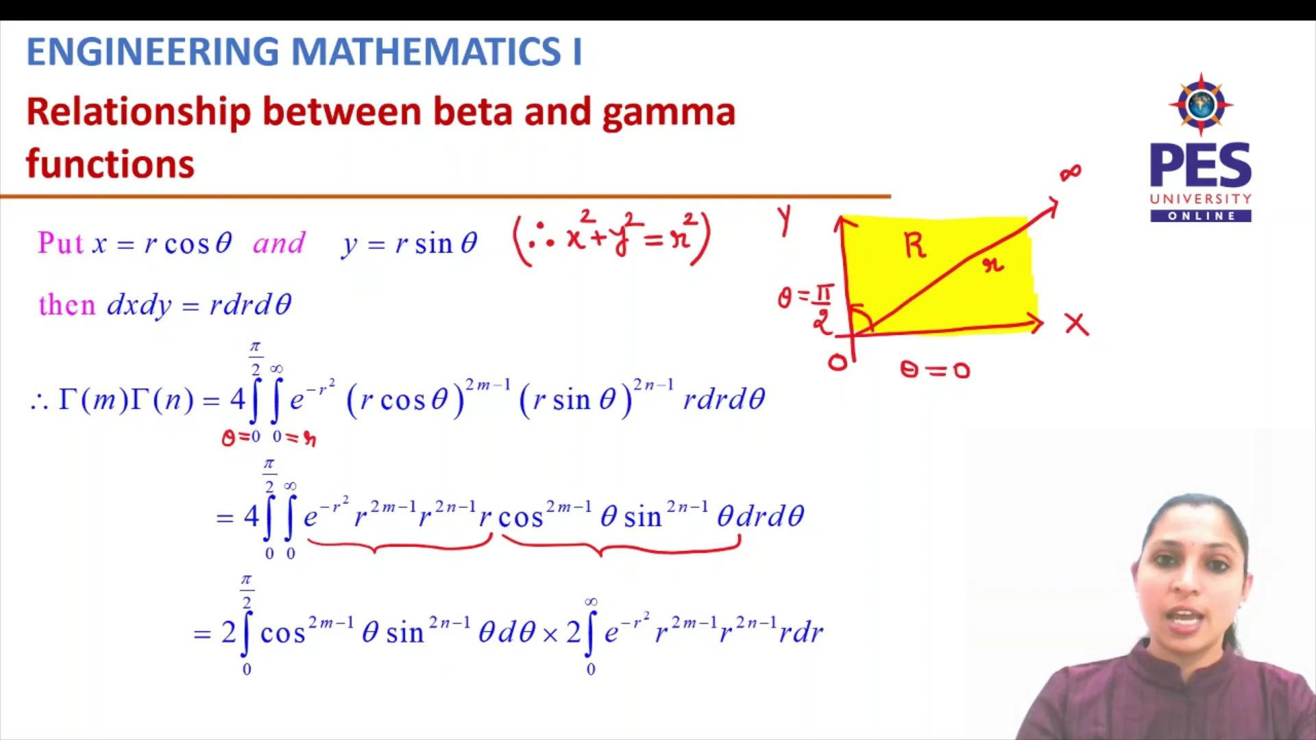Relation between Beta and Gamma functions, Duplication formula on Vimeo