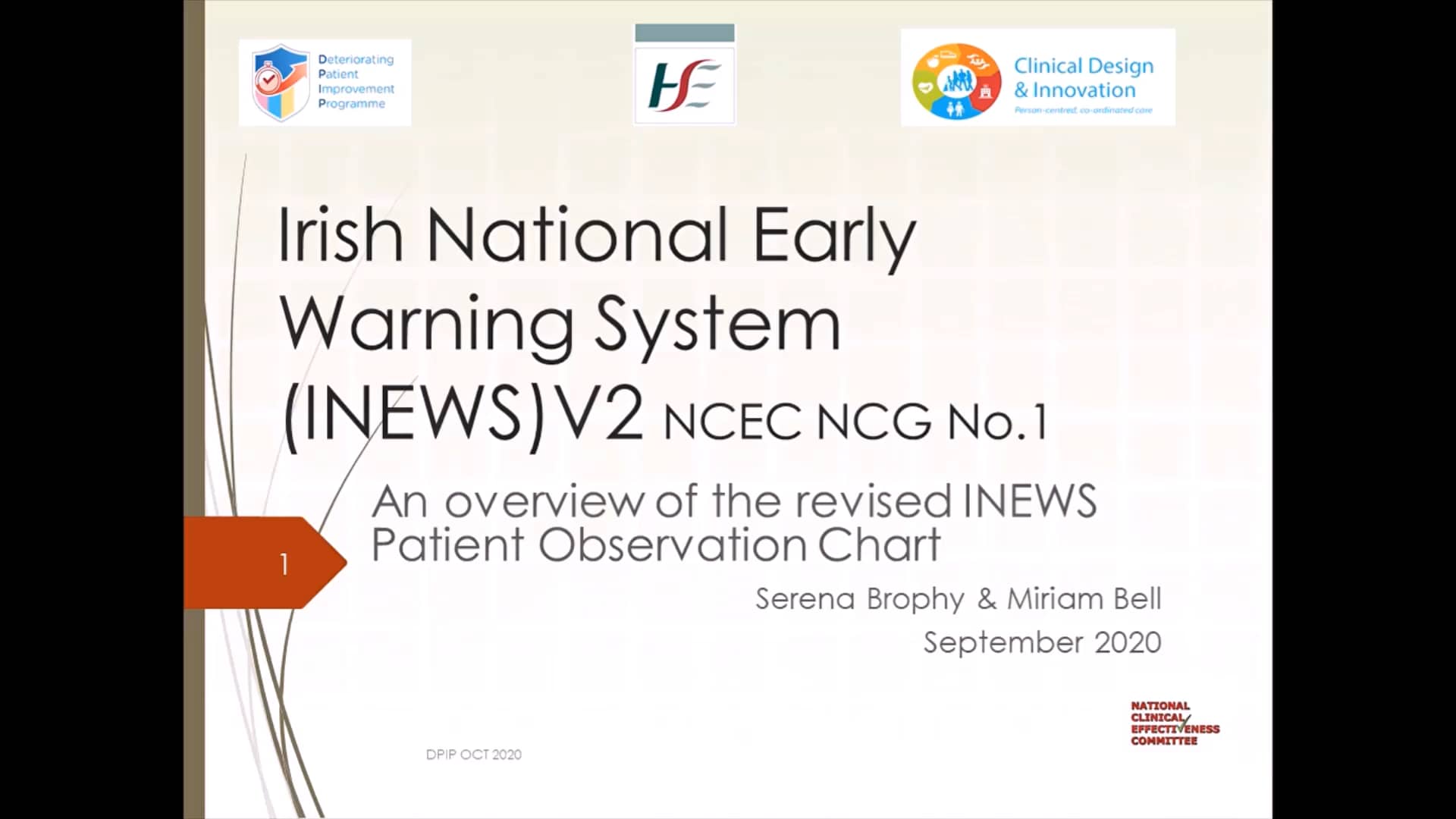 INEWS Webinar 3 Revised INEWS Patient Observation Chart - An Overview ...