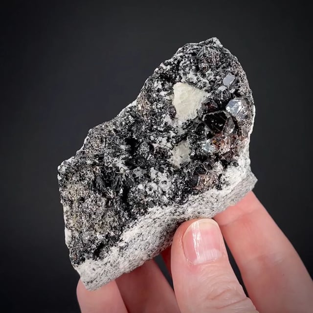 Pyrochlore crystals on matrix | Vishnevye Mountains, Chelyabinsk Oblast ...