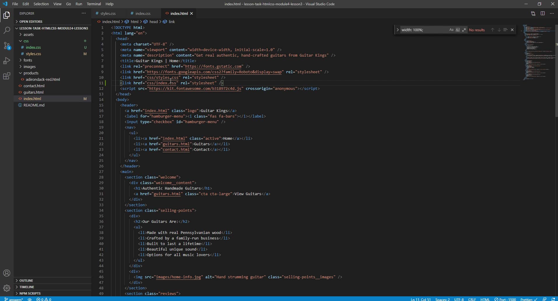 HTML and CSS Task 4.3 on Vimeo