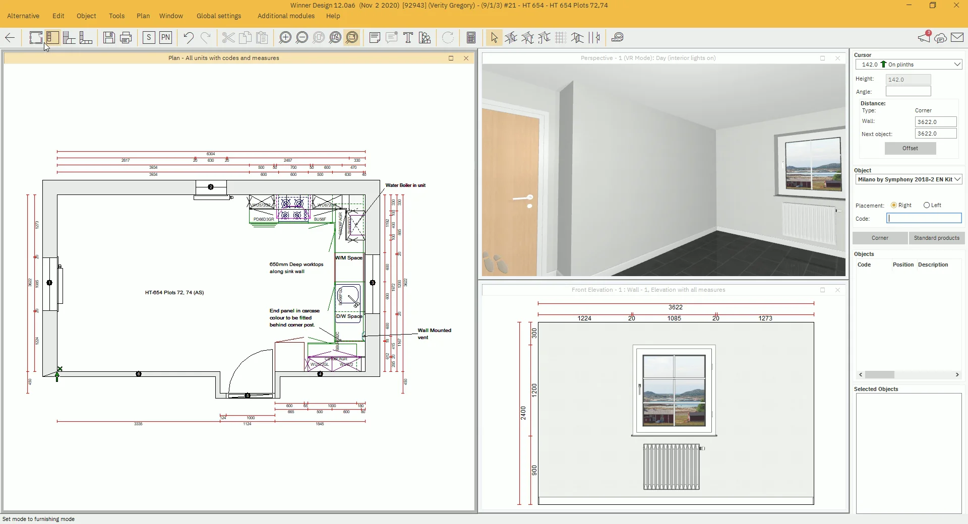 Adding a Sloping Ceiling in Winner | Kitchen Design Software