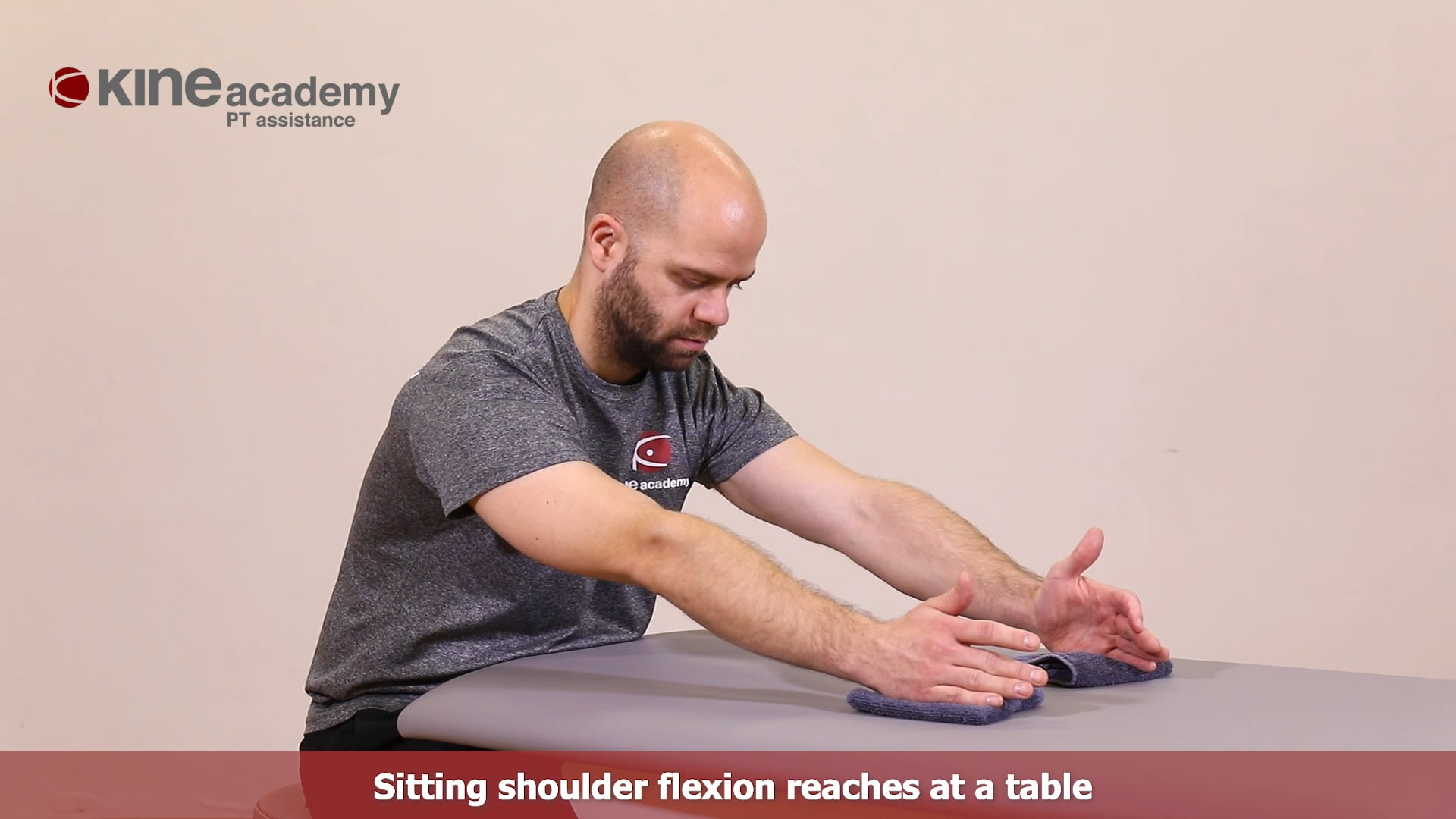 Sitting shoulder flexion reaches at a table.mp4 on Vimeo