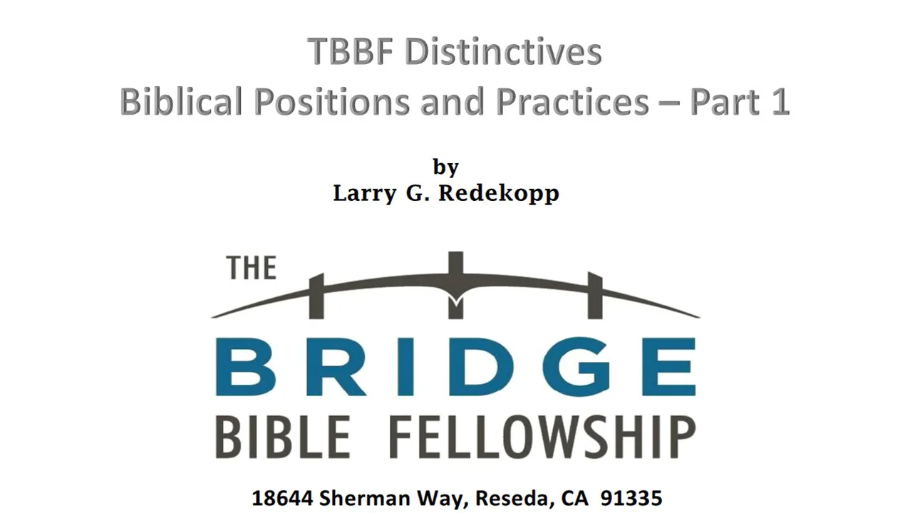 TBBF - Distinctives - Part 1 on Vimeo