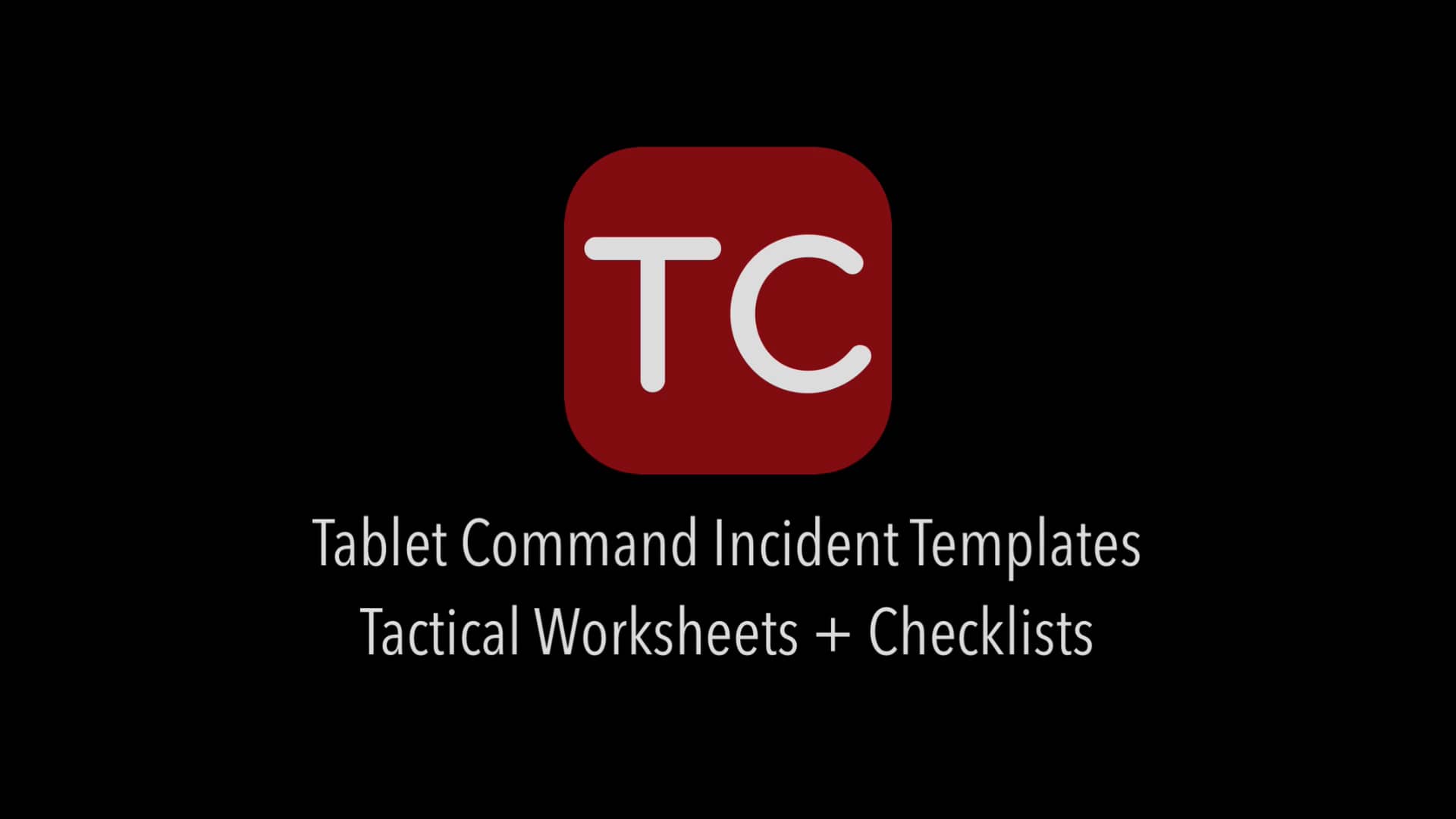 Tablet Command Incident Templates: Tactical Worksheets + Checklists on ...