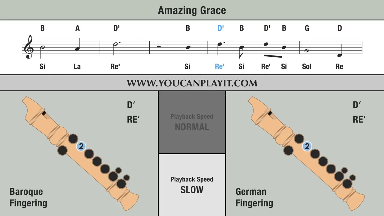 How to play Amazing Grace on the Recorder - Easy Tutorial