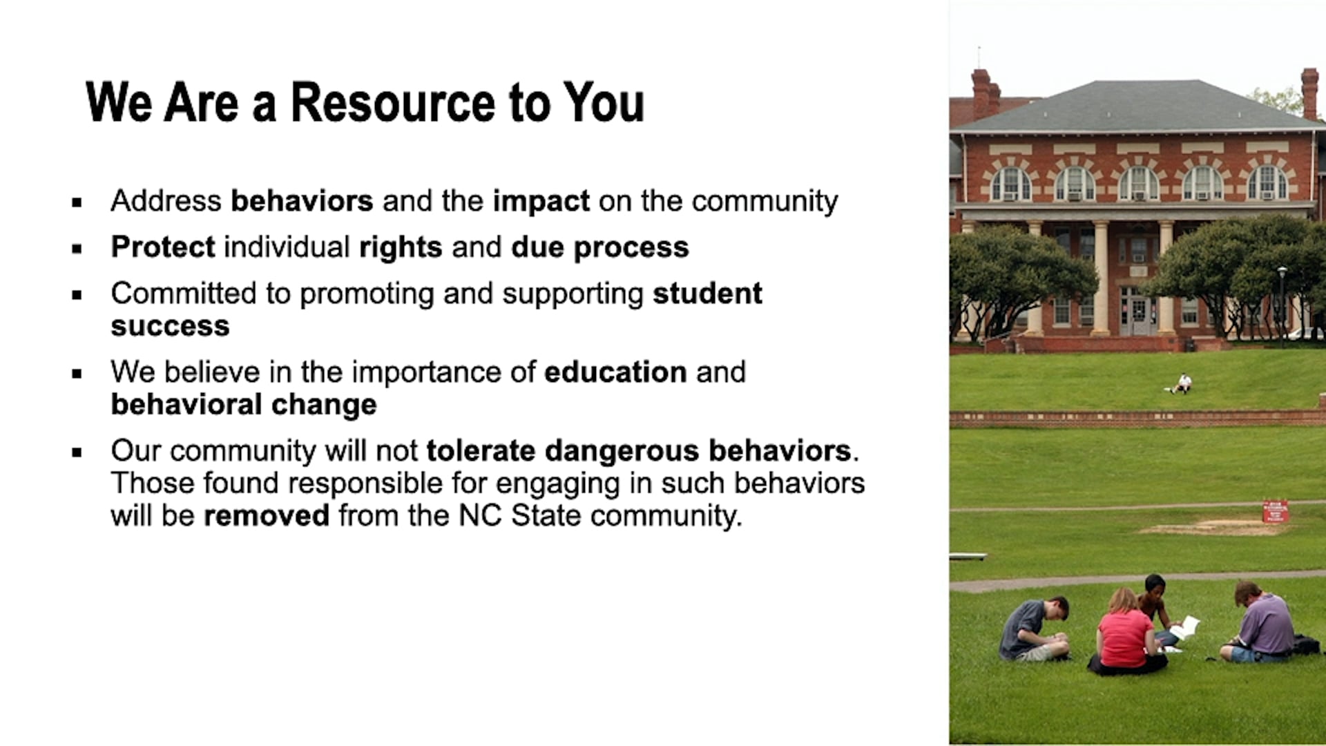Community Expectations at NC State on Vimeo