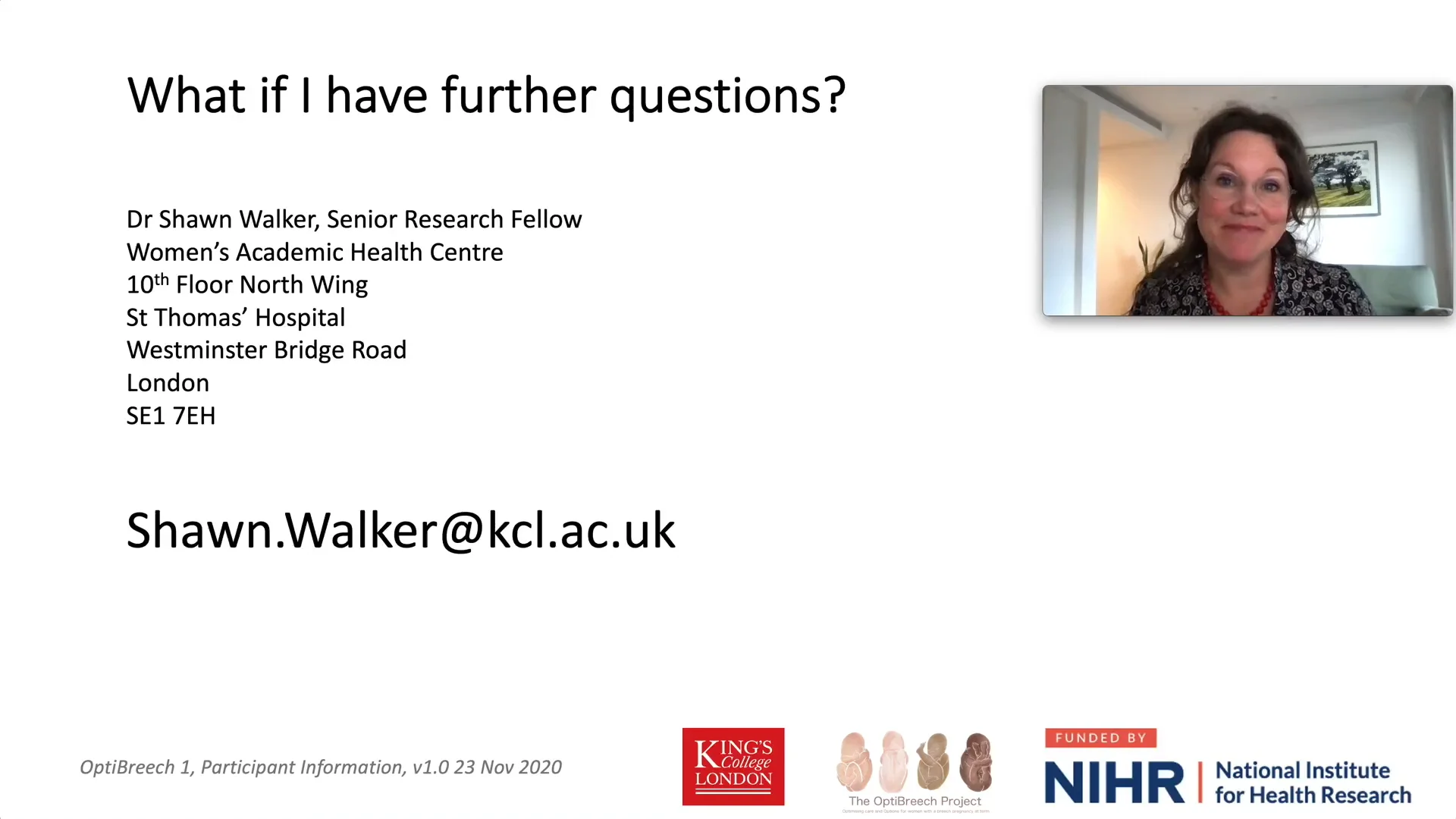 OptiBreech: Information for Participants