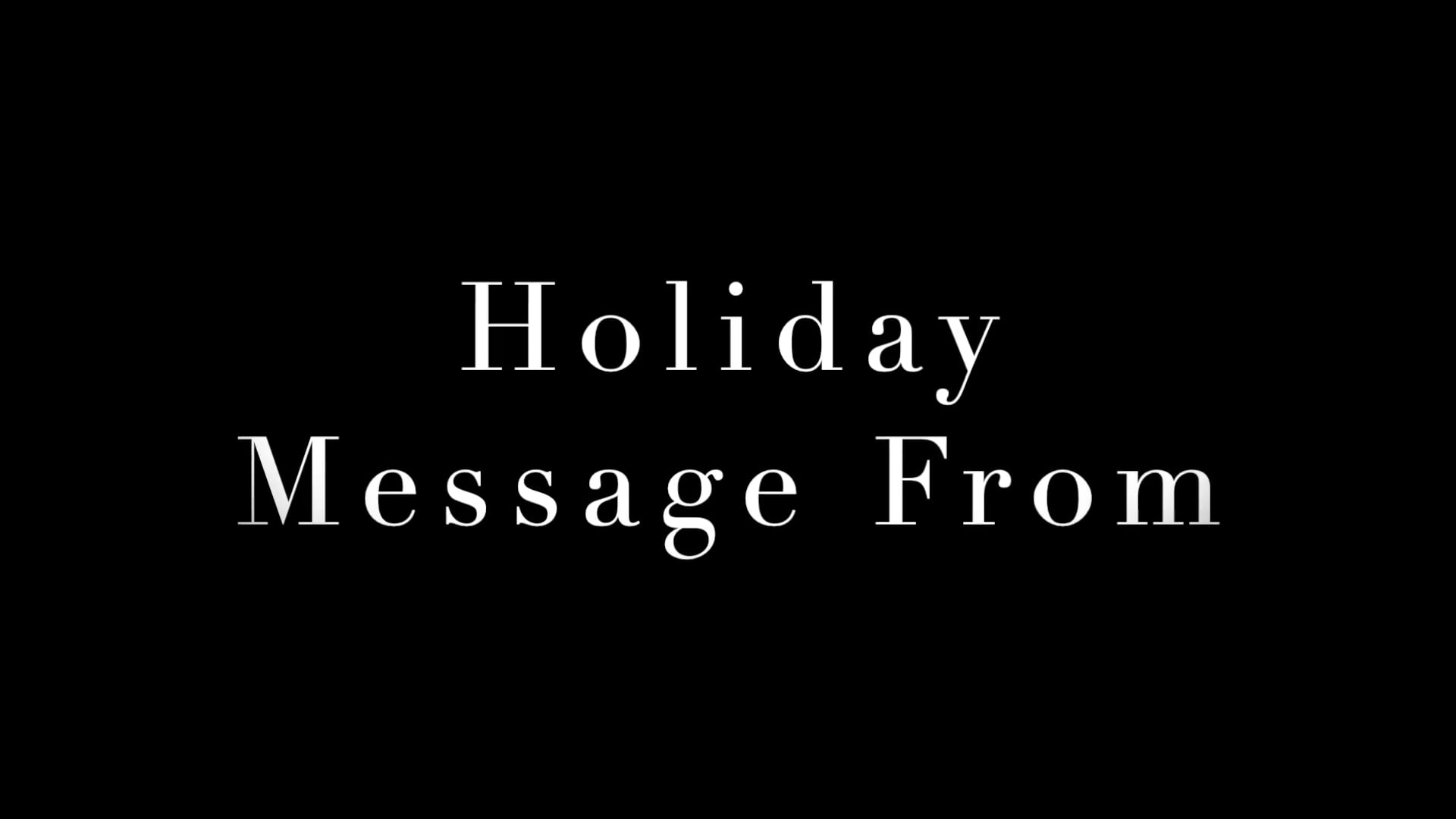 Doug de Grood Holiday Message 2020 on Vimeo