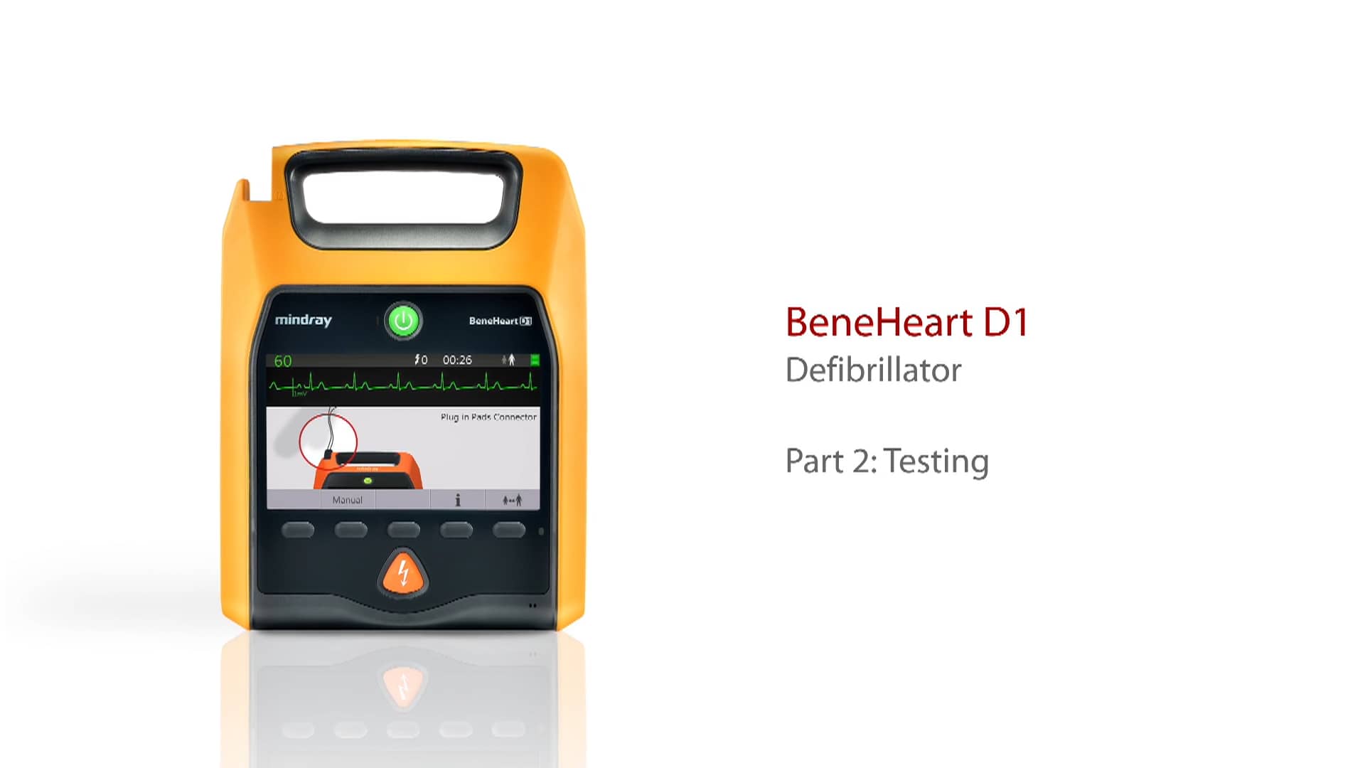 Mindray BeneHeart D1 AED User Training - Part 2 -Testing on Vimeo