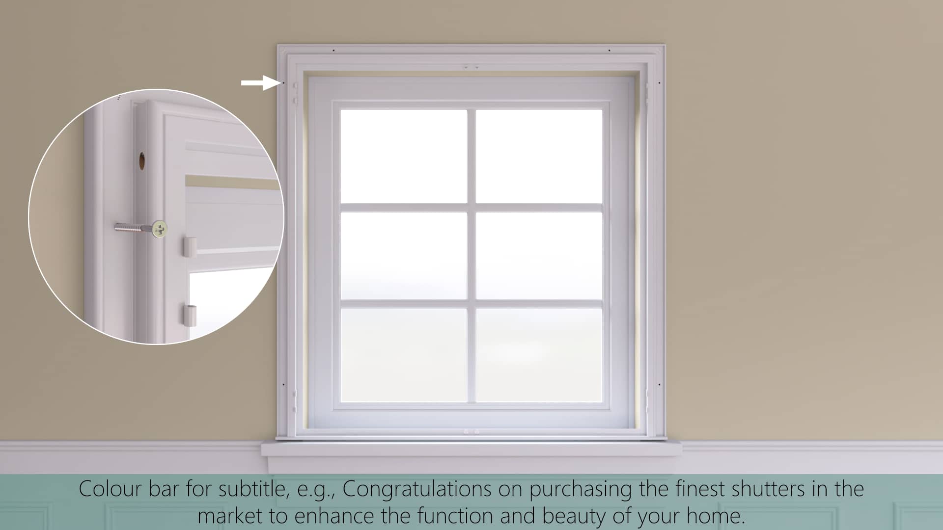 Veneta™ | 3 Sided Deco Frame Shutters Installation on Vimeo