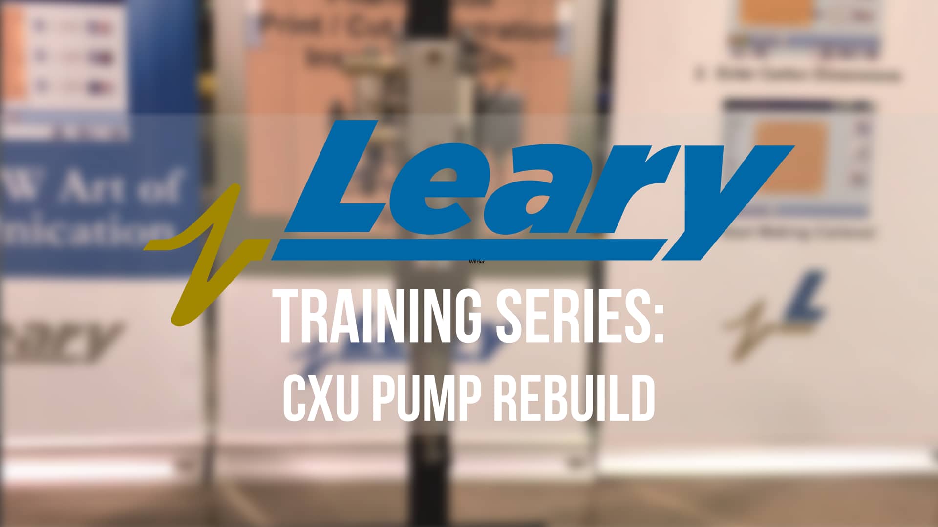 CXU Pump Rebuild [TRAINING] | W. H. LEARY CO. on Vimeo