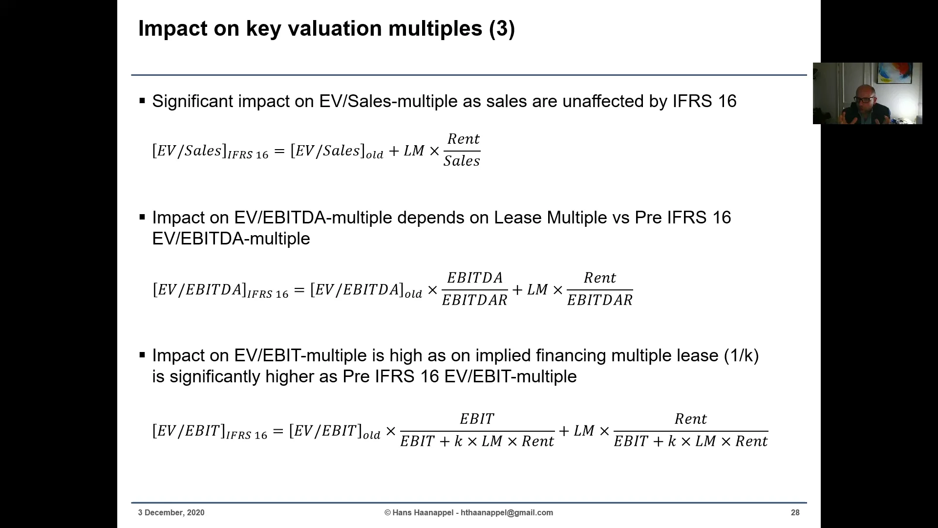 Impact on key valuation multiples EBITDA and EBIT on Vimeo