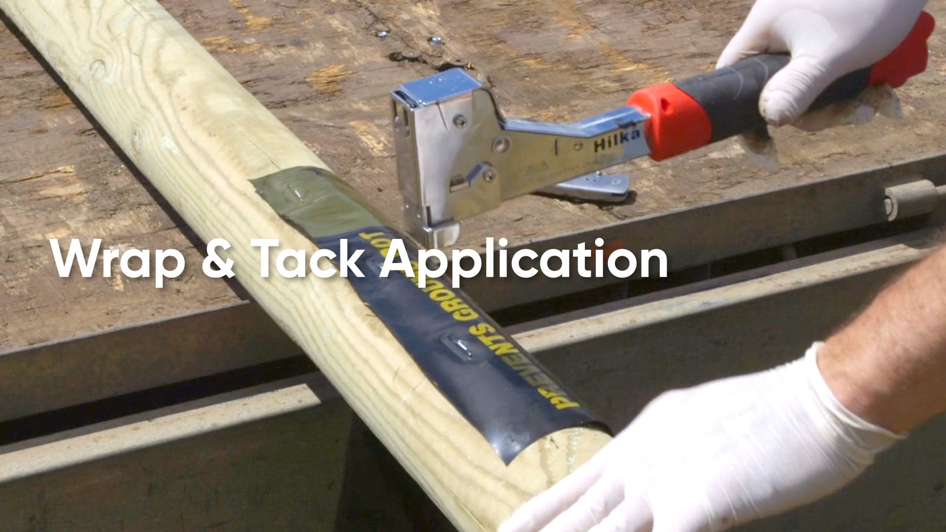Postsaver Wrap and Tack Application video