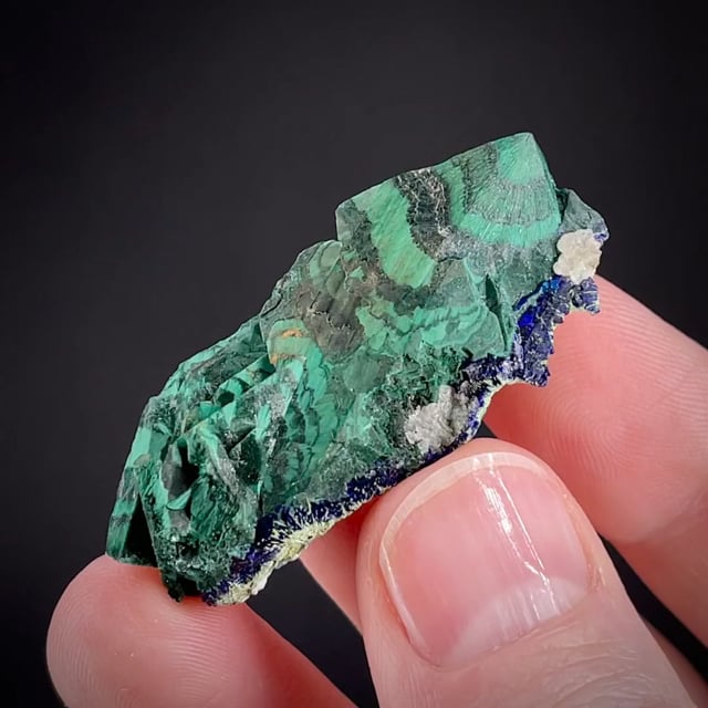 Malachite ps. Azurite - JB17-1820 - Tsumeb Mine - Namibia Mineral Specimen