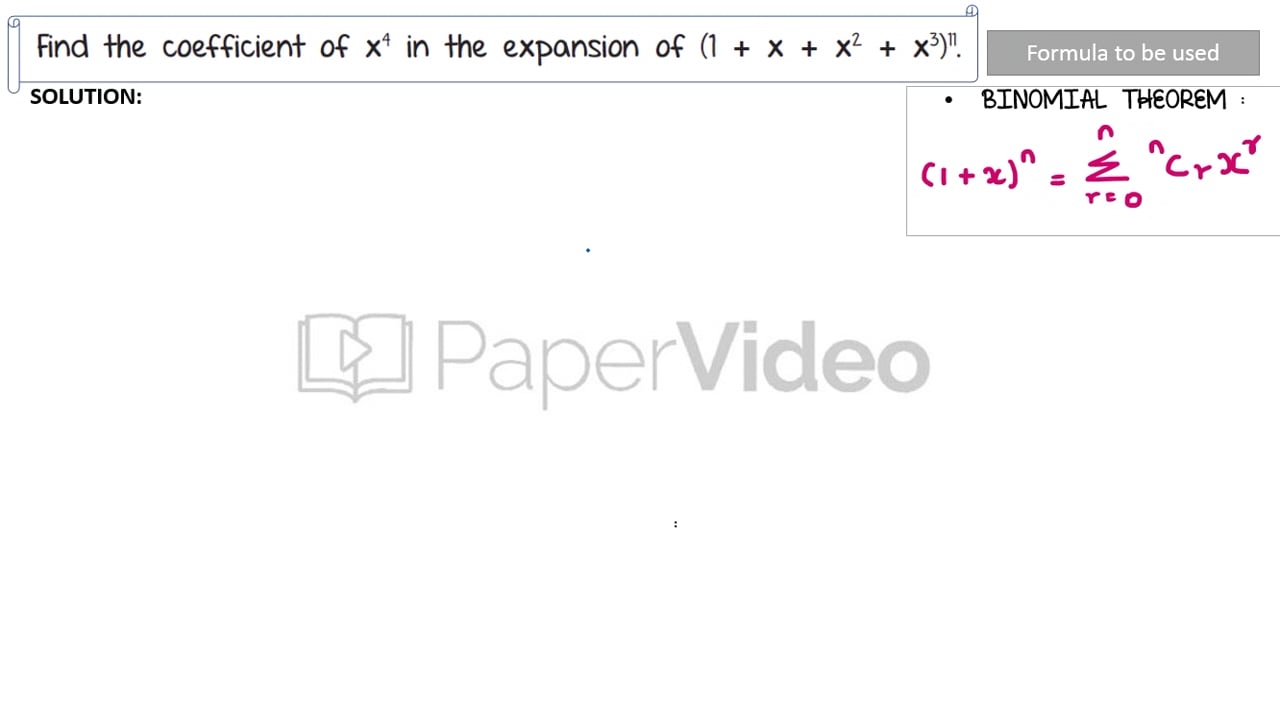 G11 HSC Induction and Binomial Theorem Q17 on Vimeo
