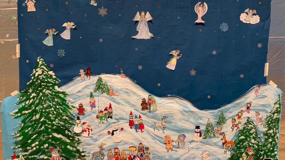 Grade 7 Winter Art Mural on Vimeo