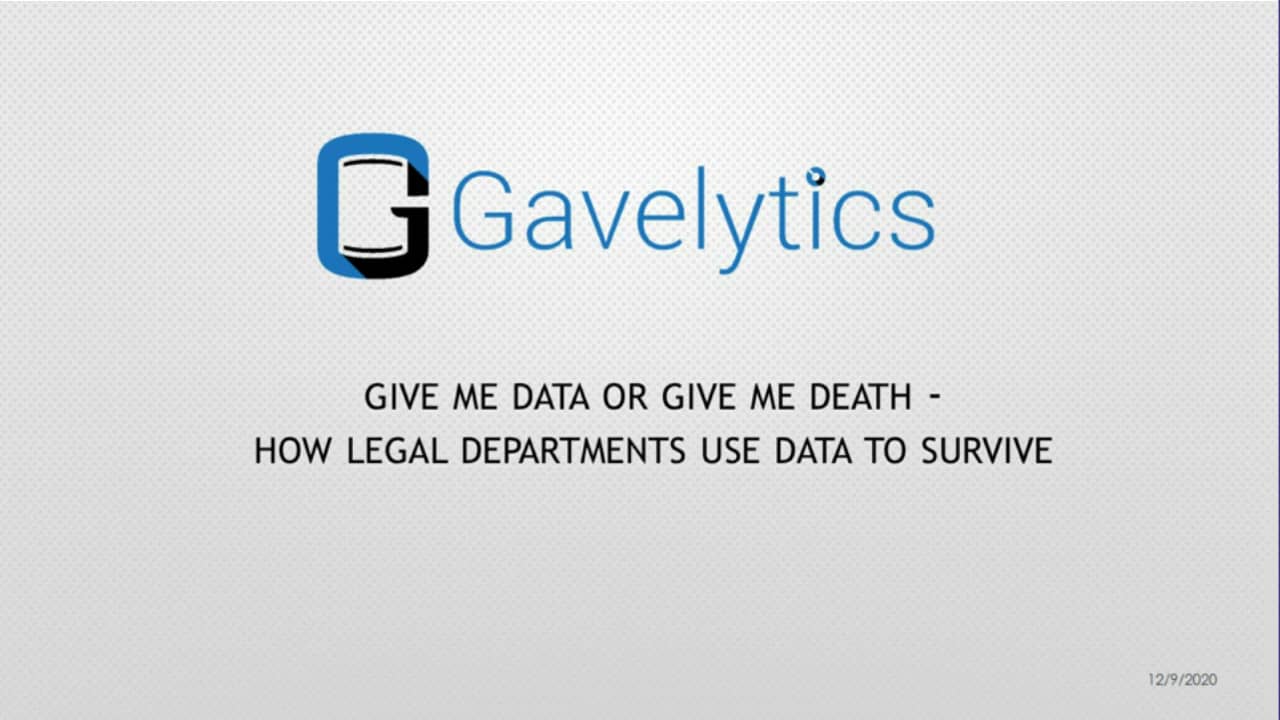 Give Me Data or Give Me Death - How Legal Departments Use Data to ...