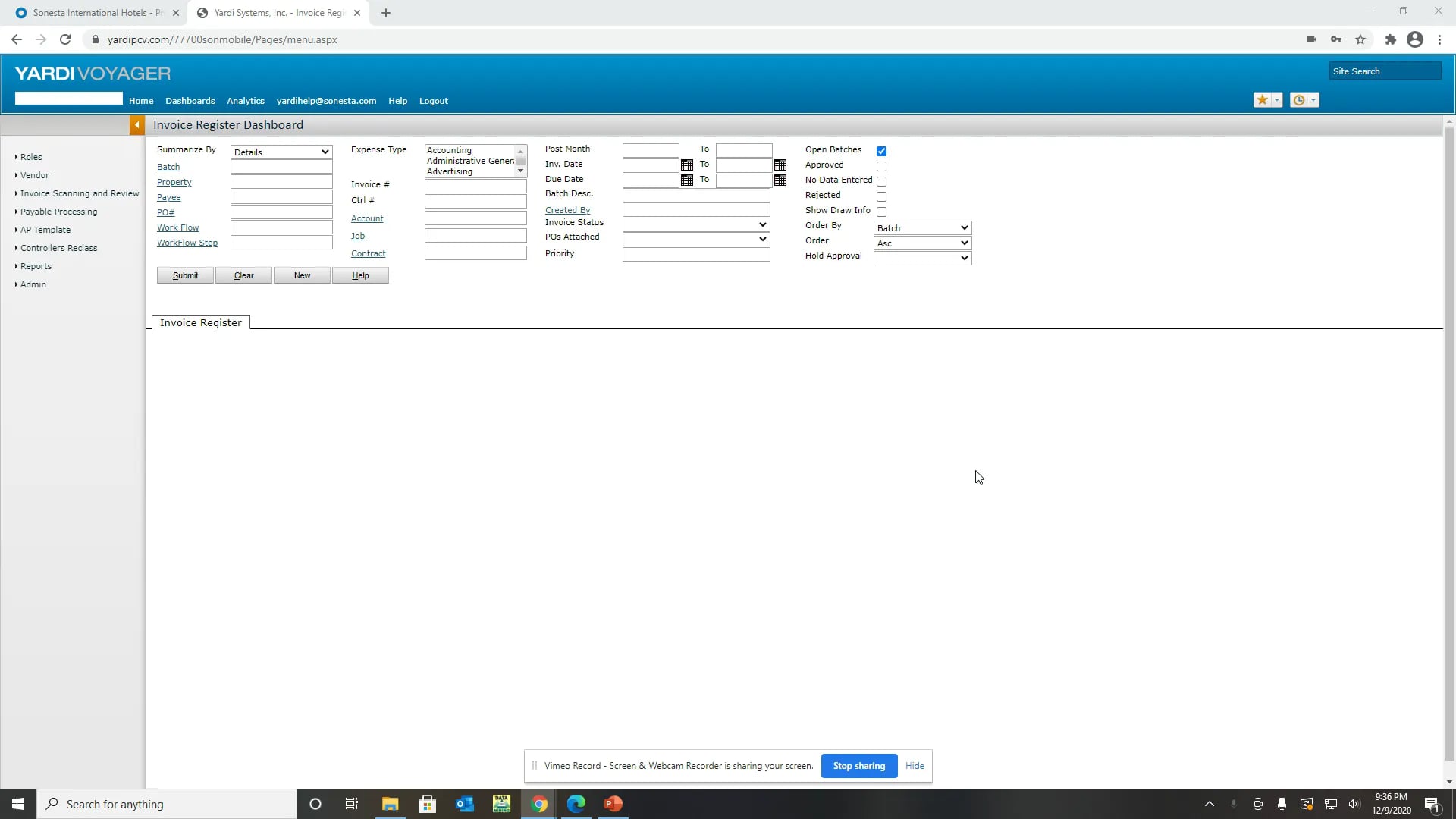 Approving Invoices in Yardi on Vimeo
