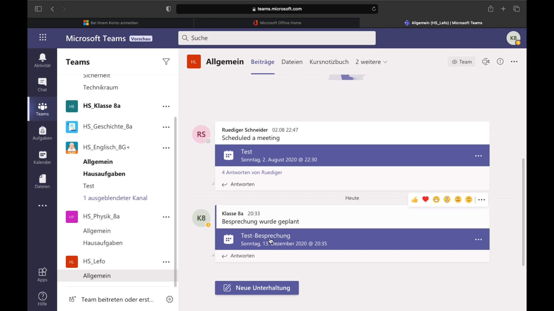 Teams Teilnehmerliste herunterladen on Vimeo