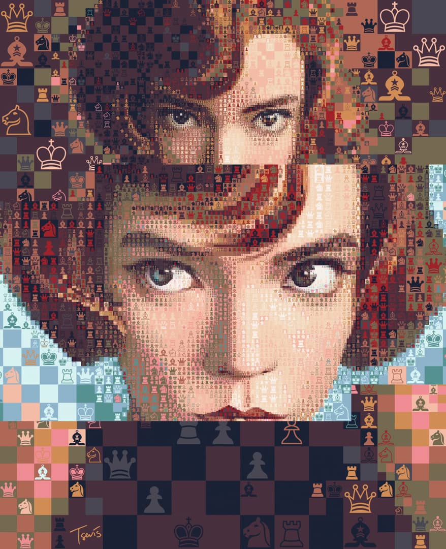 The Queen's Gambit mosaic portraits on Vimeo