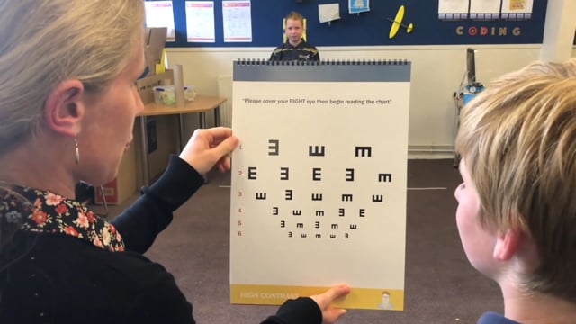 Child to child vision screening: Roles — Science Learning Hub
