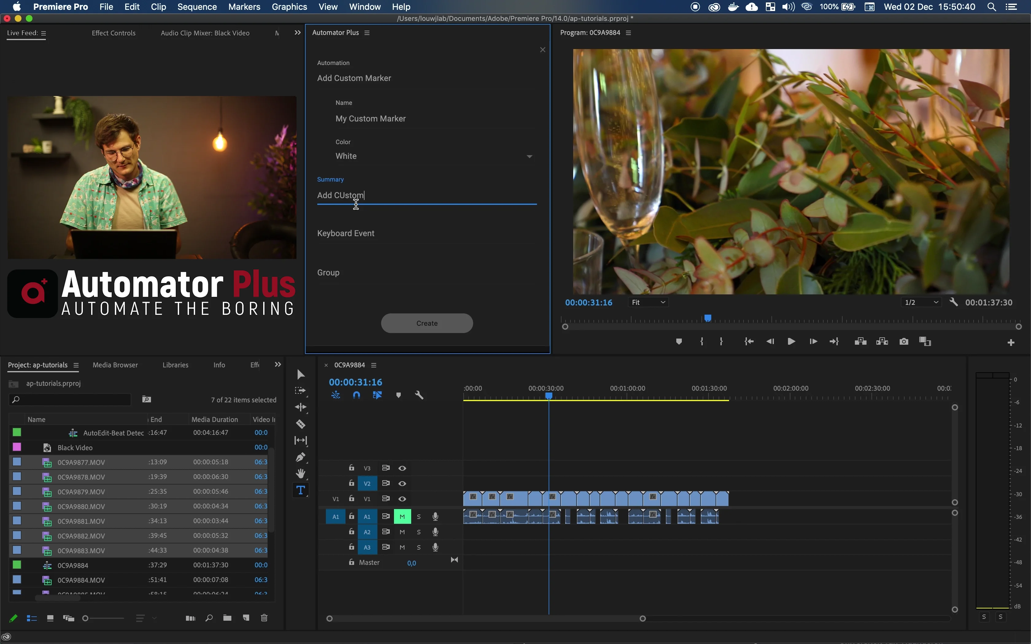 Move Player to Next Marker Automation on Vimeo