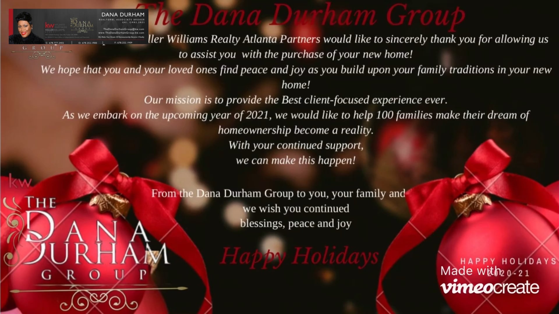 dana durham's happy holiday card on Vimeo