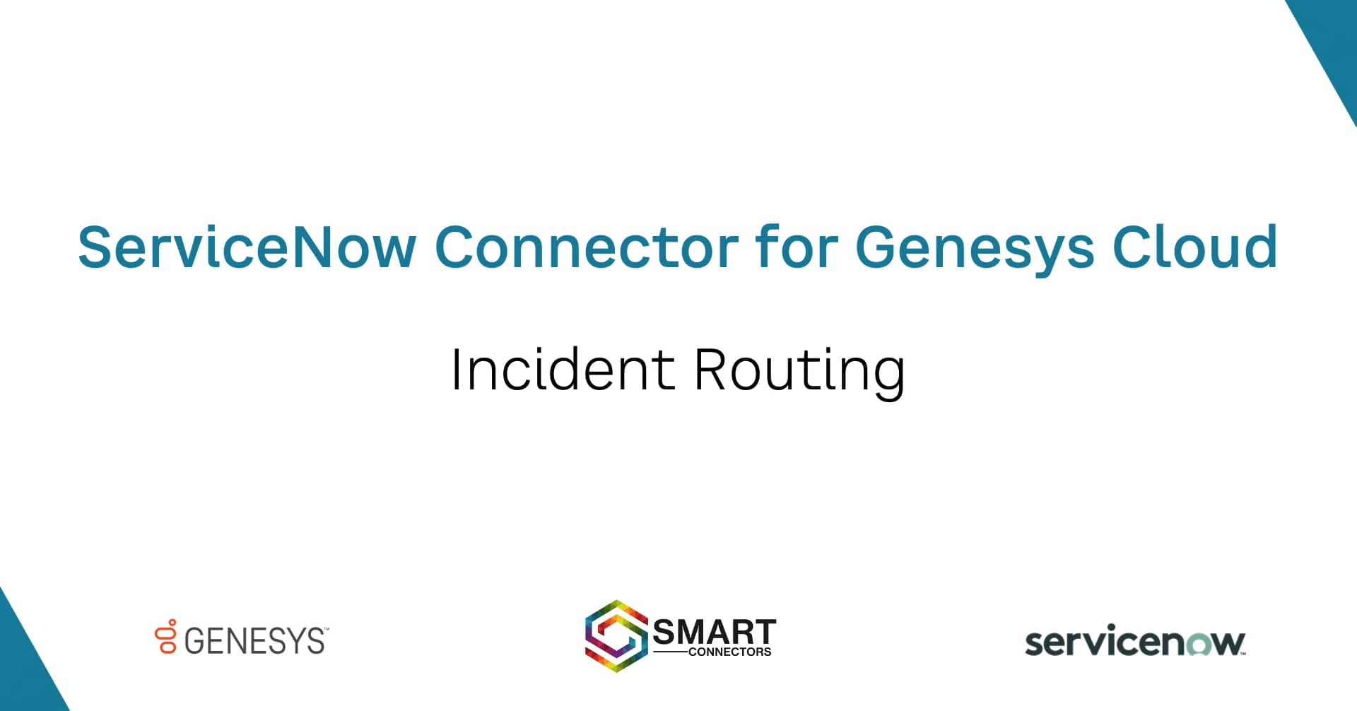 ServiceNow Connector for Genesys Cloud - Incident Routing on Vimeo