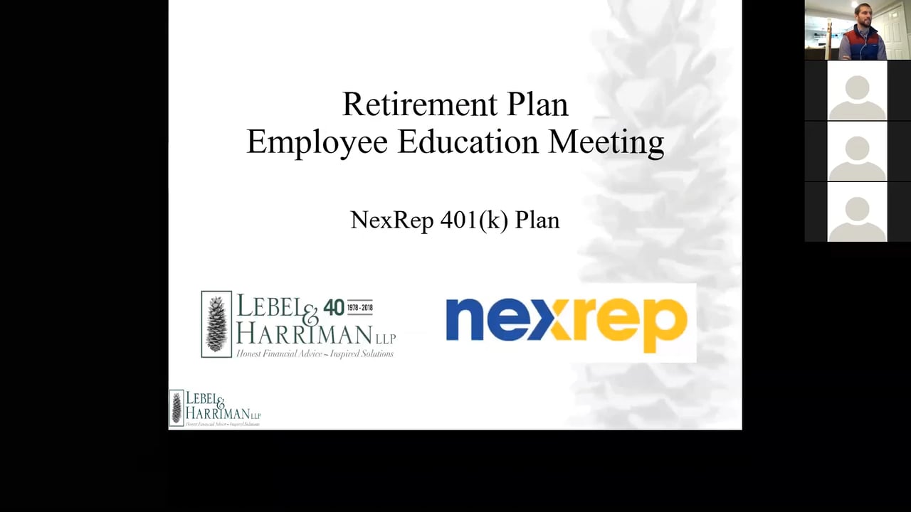 NexRep 401(k) Plan - Employee Presentation on Vimeo