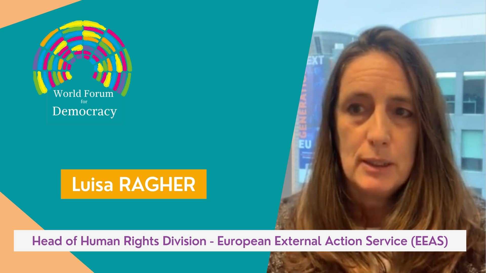 Interview for the World Forum for Democracy: Luisa Ragher, European ...