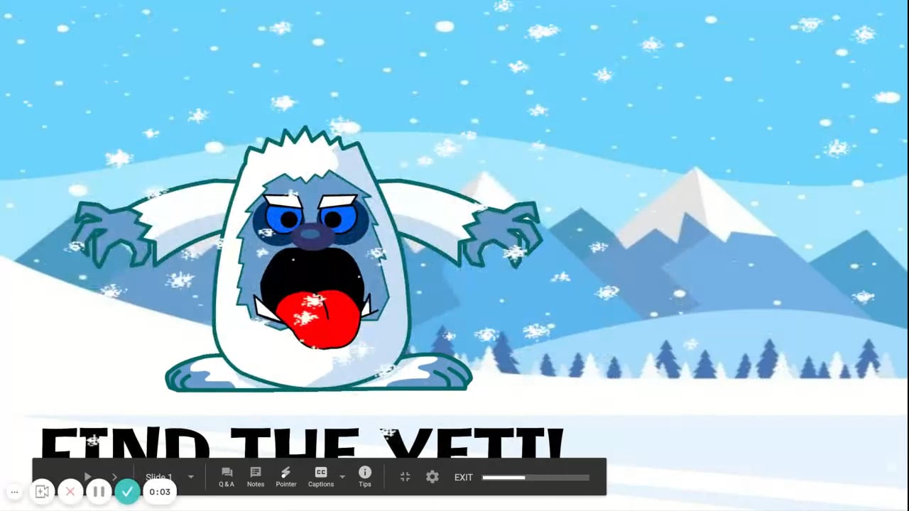 CES Find the YETI - Google Slides on Vimeo