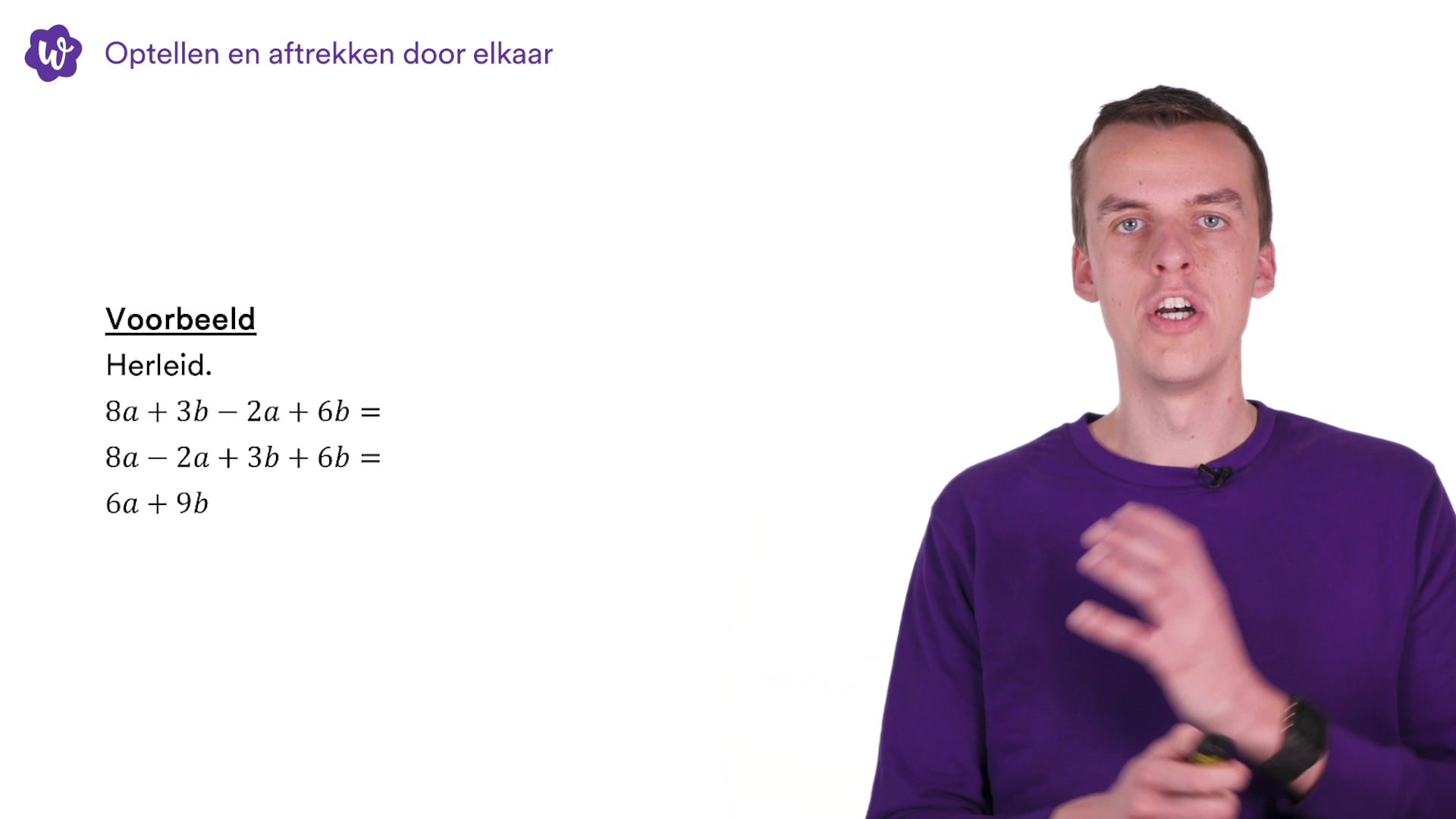 Gelijksoortige termen optellen en aftrekken oefenen | StudyGo