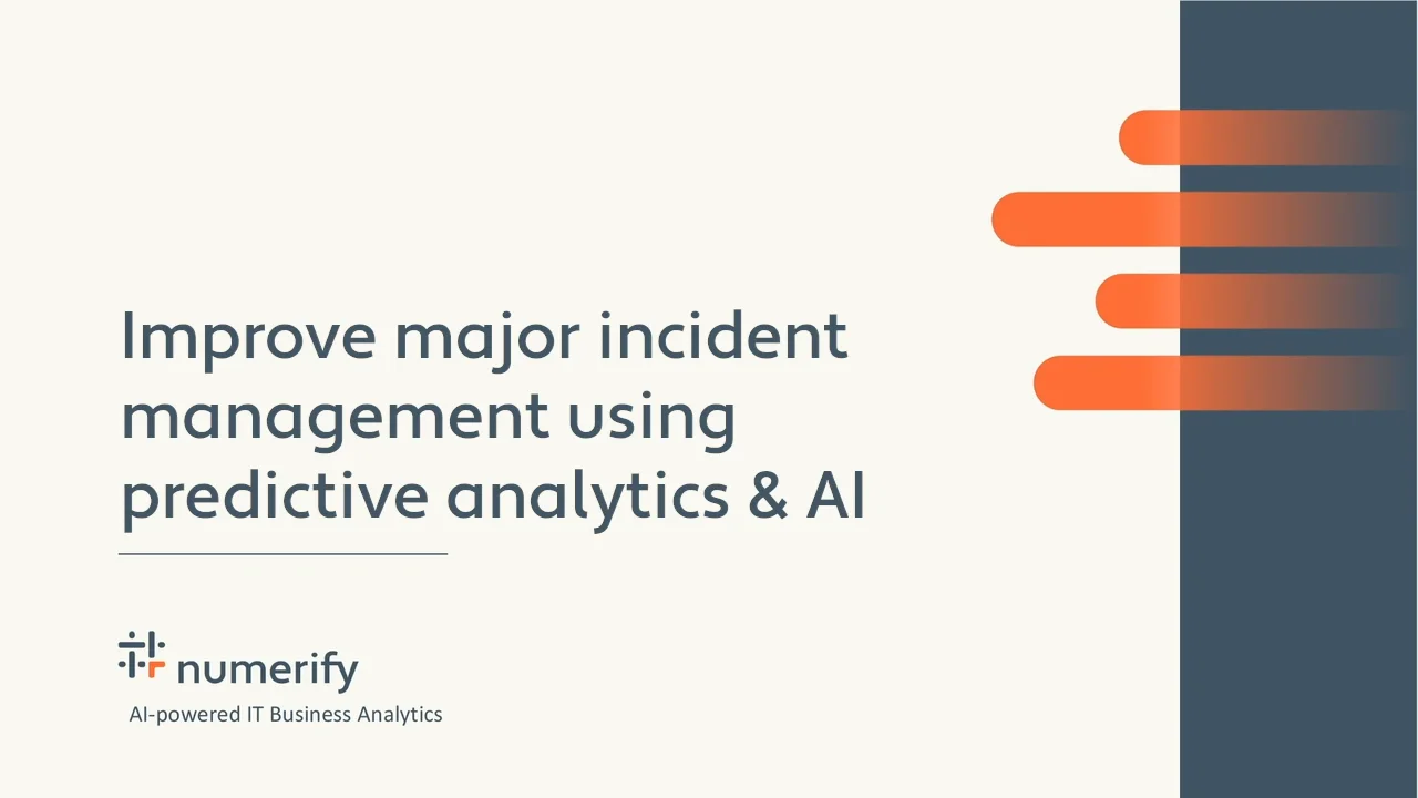 Improve Major Incident Management Using Predictive Analytics and AI