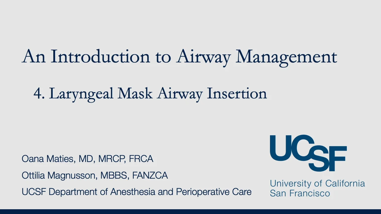 Laryngeal Mask Airway Insertion
