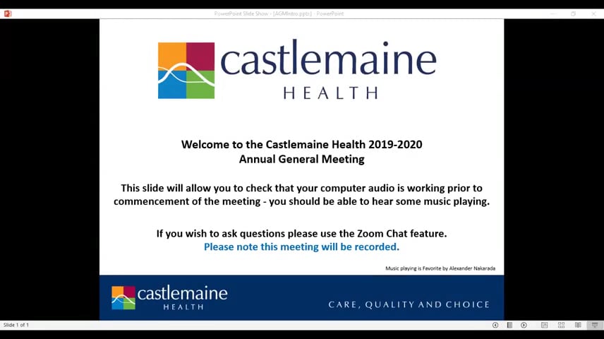 Castlemaine Health AGM 2020 on Vimeo