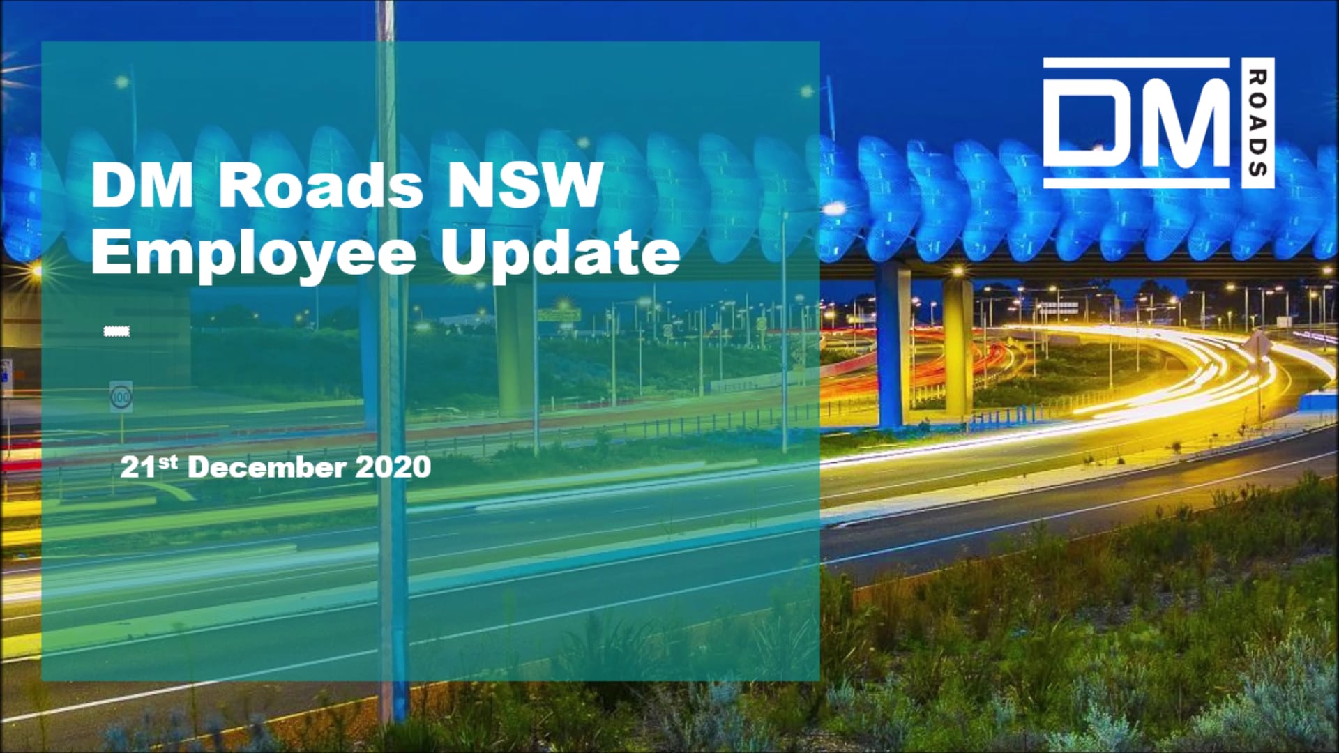 DM Roads NSW Employee Update_Dec 2020 on Vimeo