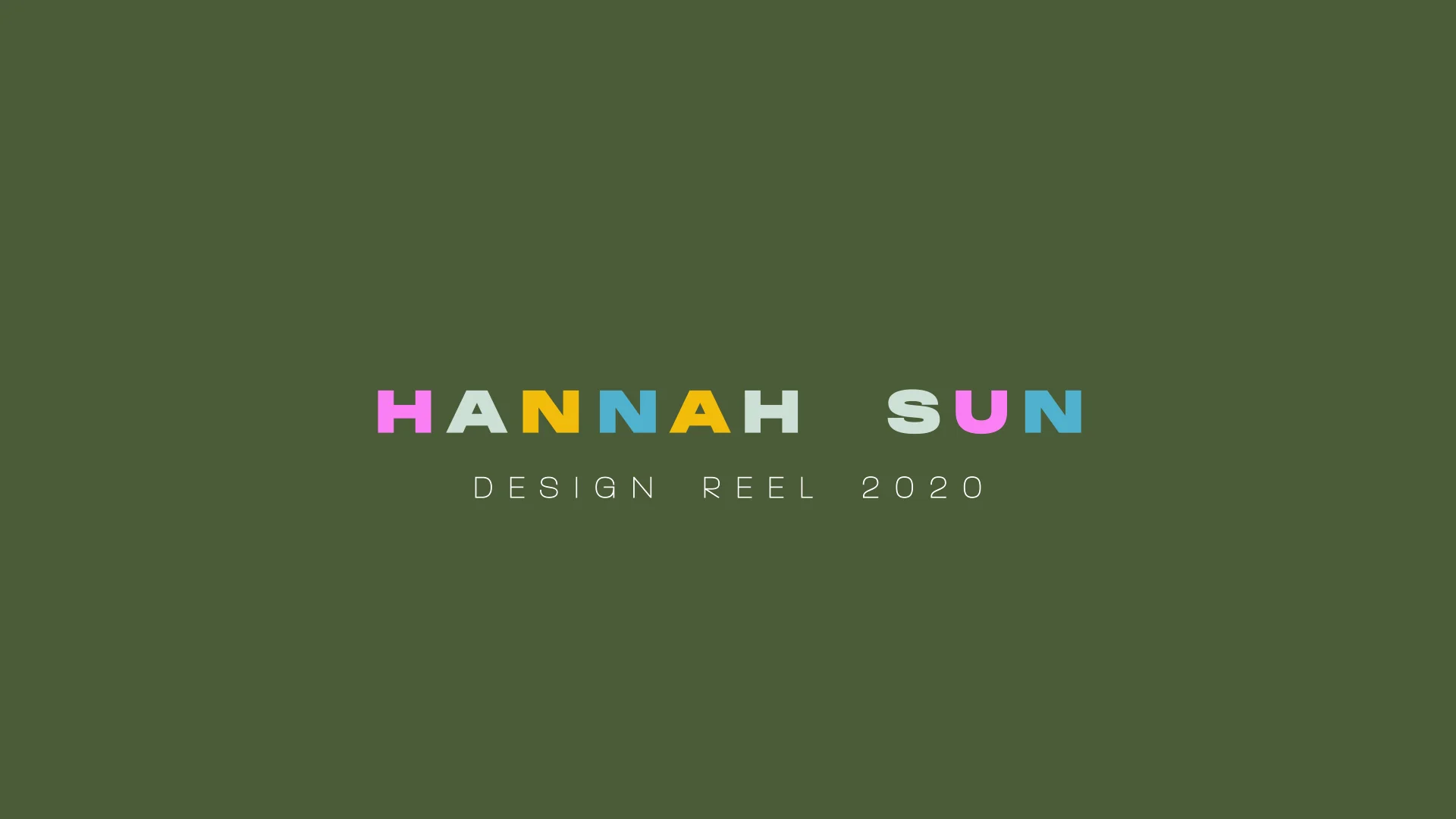 Design Reel 2020 / Hannah Sun on Vimeo