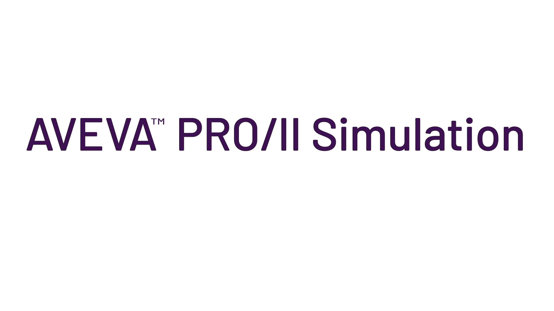AVEVA PRO/II Simulation on Vimeo