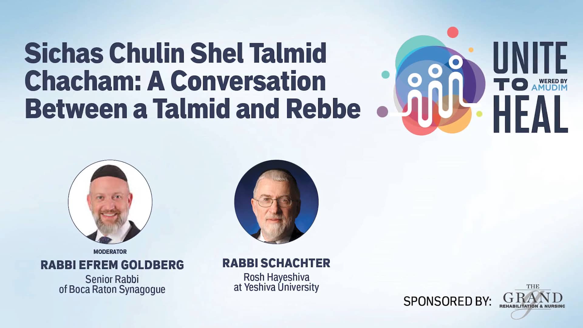 Amudim Presents Sichas Chulin Shel Talmid Chacham: A Conversation With ...