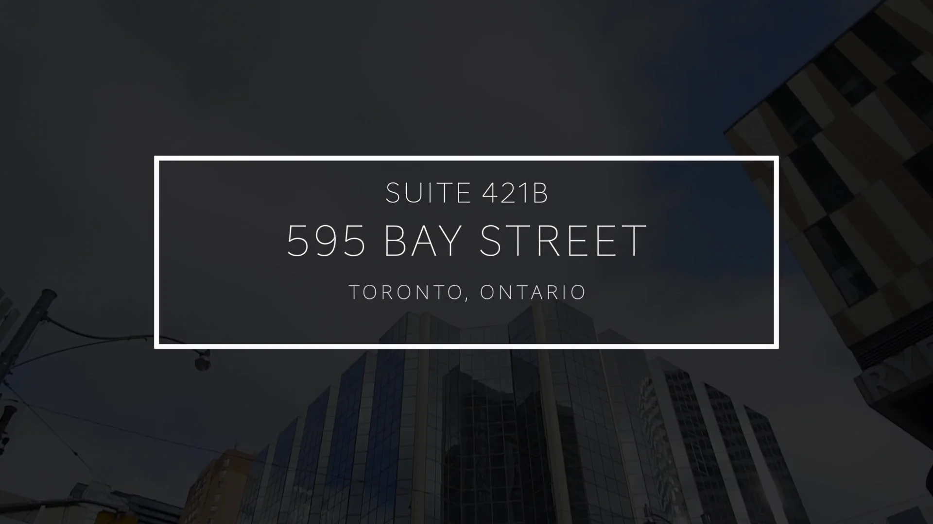 595 BAY STREET SUITE 421B.mov on Vimeo