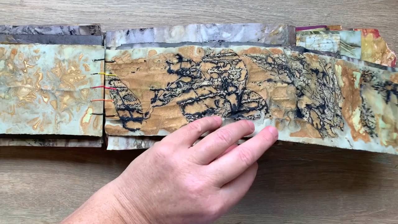 Eco-printed Paper Book on Vimeo
