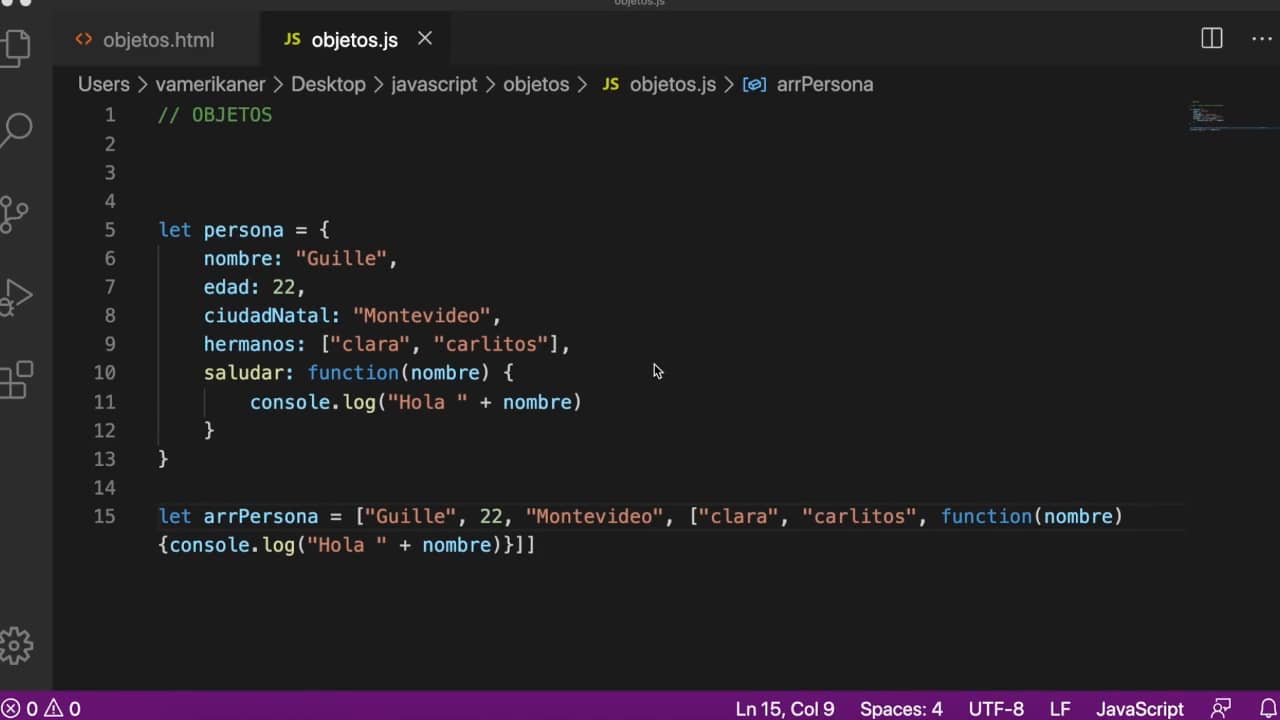 6 - 3 comparación entre objetos y arreglos - Plataforma 5 Coding Bootcamp on Vimeo